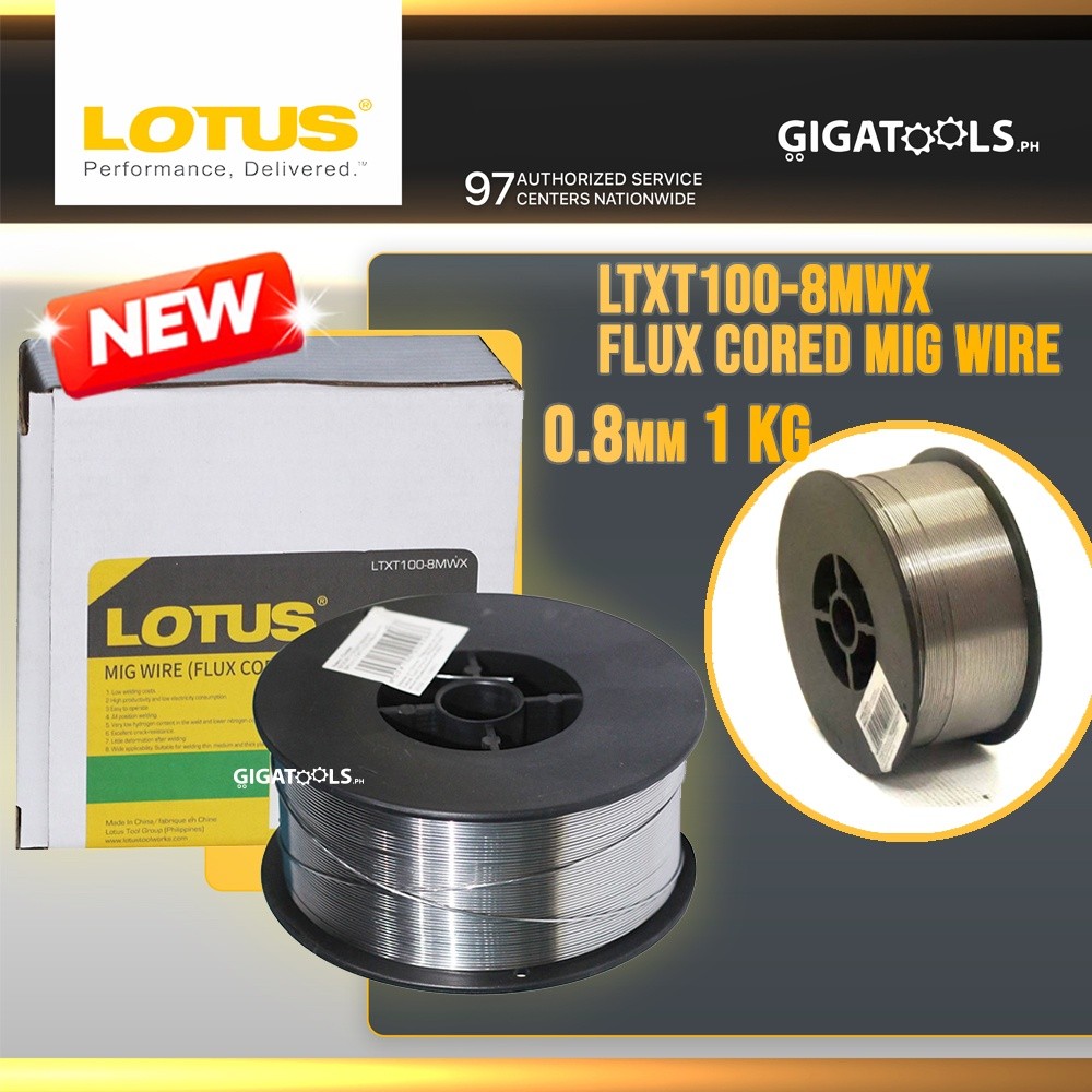 Lotus LTXT100-8MWX 0.8mm ( 1kg ) Flux Cored MIG Wire for Metal / Mild ...