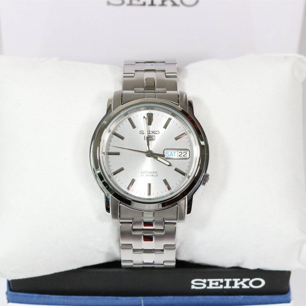Seiko 5 Stainless Steel Silver Dial Automatic Watch SNKK655K1 | Shopee ...