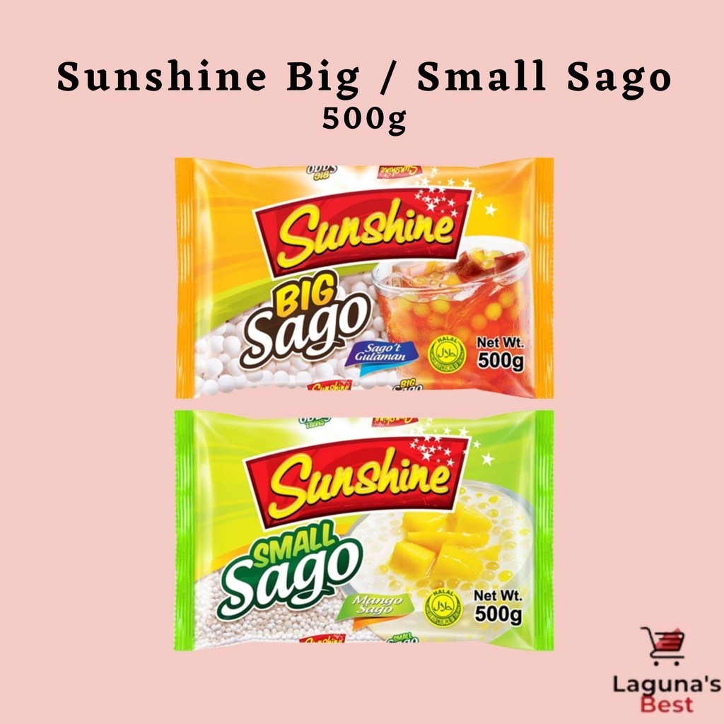 Sunshine Big / Small Sago for Sago't Gulaman / Desserts 500g | Shopee ...