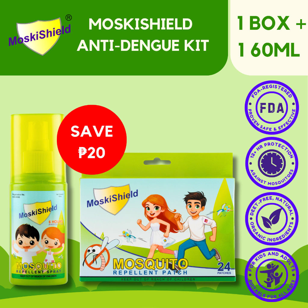 [SAVE Php20] MoskiShield Mosquito Repellent Stick on Patch Anti Dengue ...