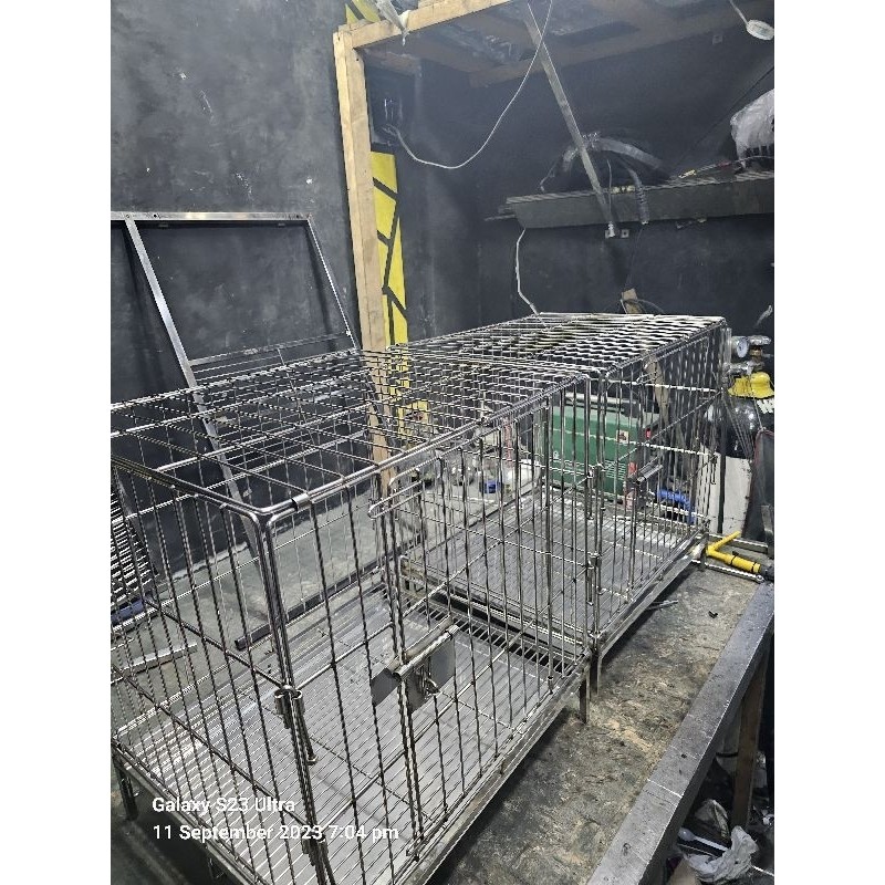 pure stainless 304 foldable cage all stainless 18×22×23 size | Shopee ...
