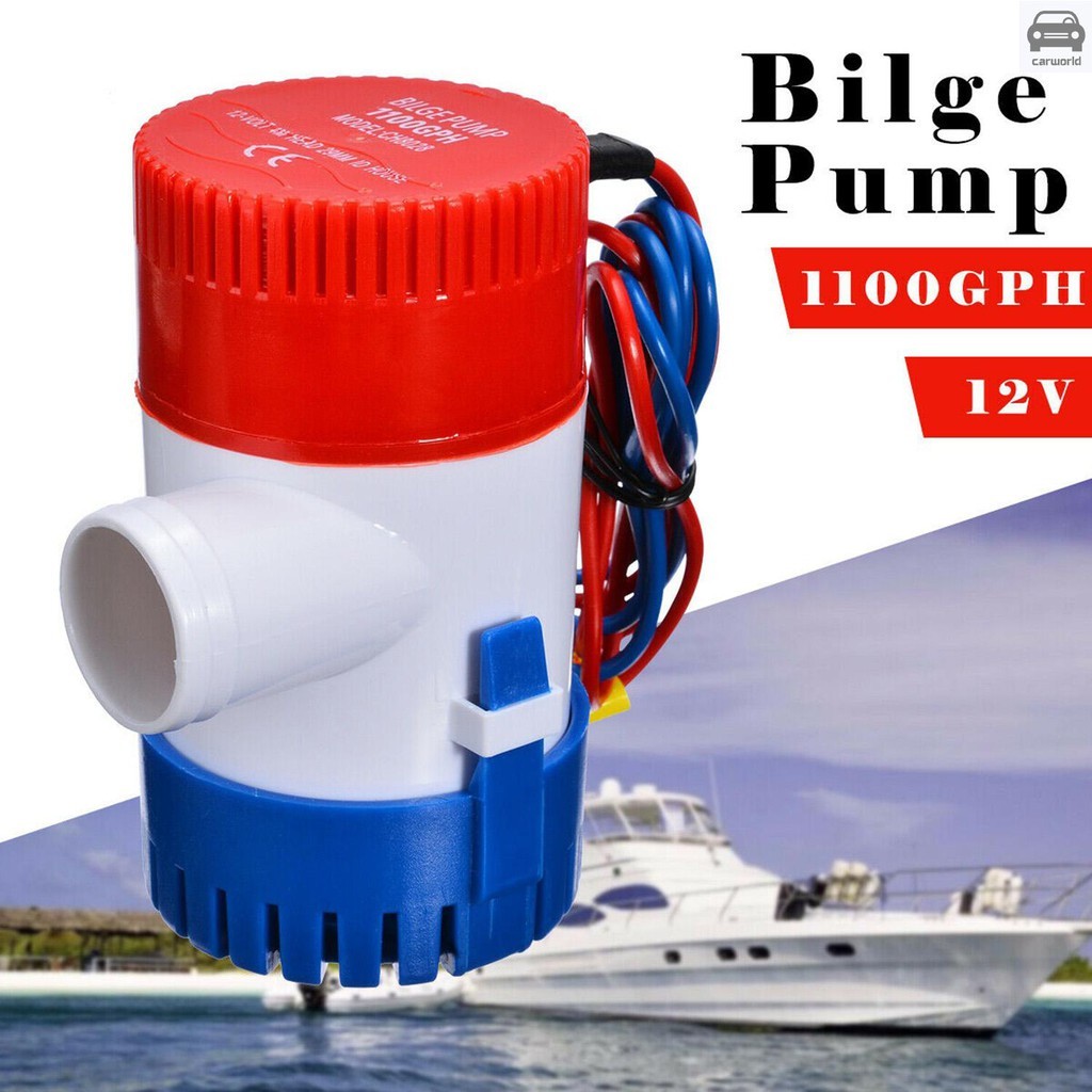 12V Electric Pump 1100GPH Marine Bilge Pump Submersible Boat Water Pump ...