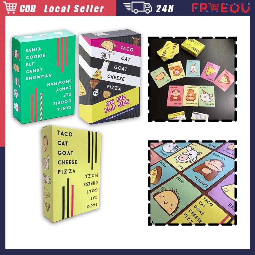 Taco Cat Goat Cheese Pizza Quick Simple Card Games For Family Party ...