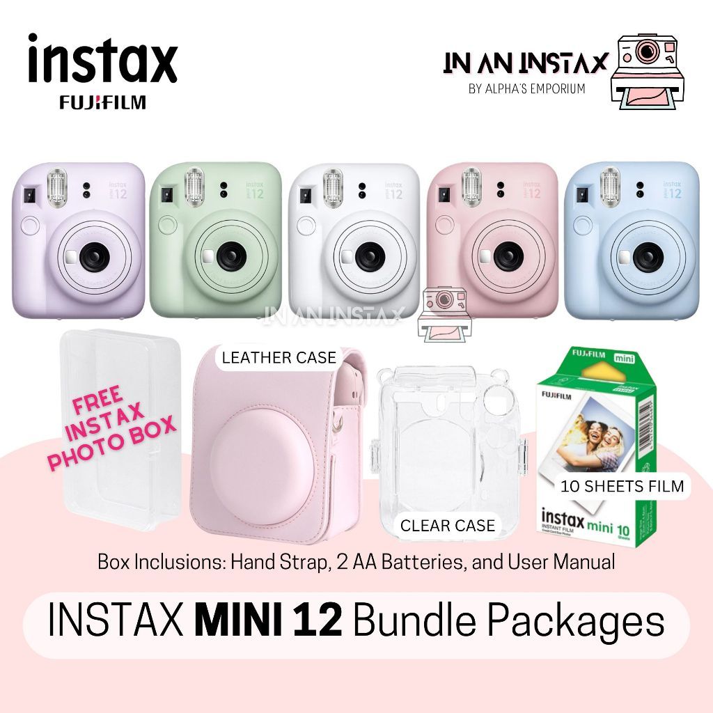 Instax Mini 12 Bundle Packages Instax Camera Mini 12 BRAND NEW | Shopee ...