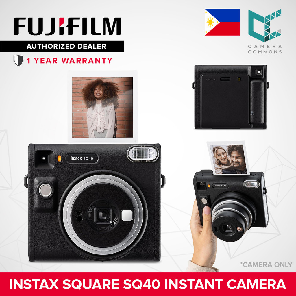 FUJIFILM Instant Camera Instax Square SQ40 Black Retro Vintage Classic ...