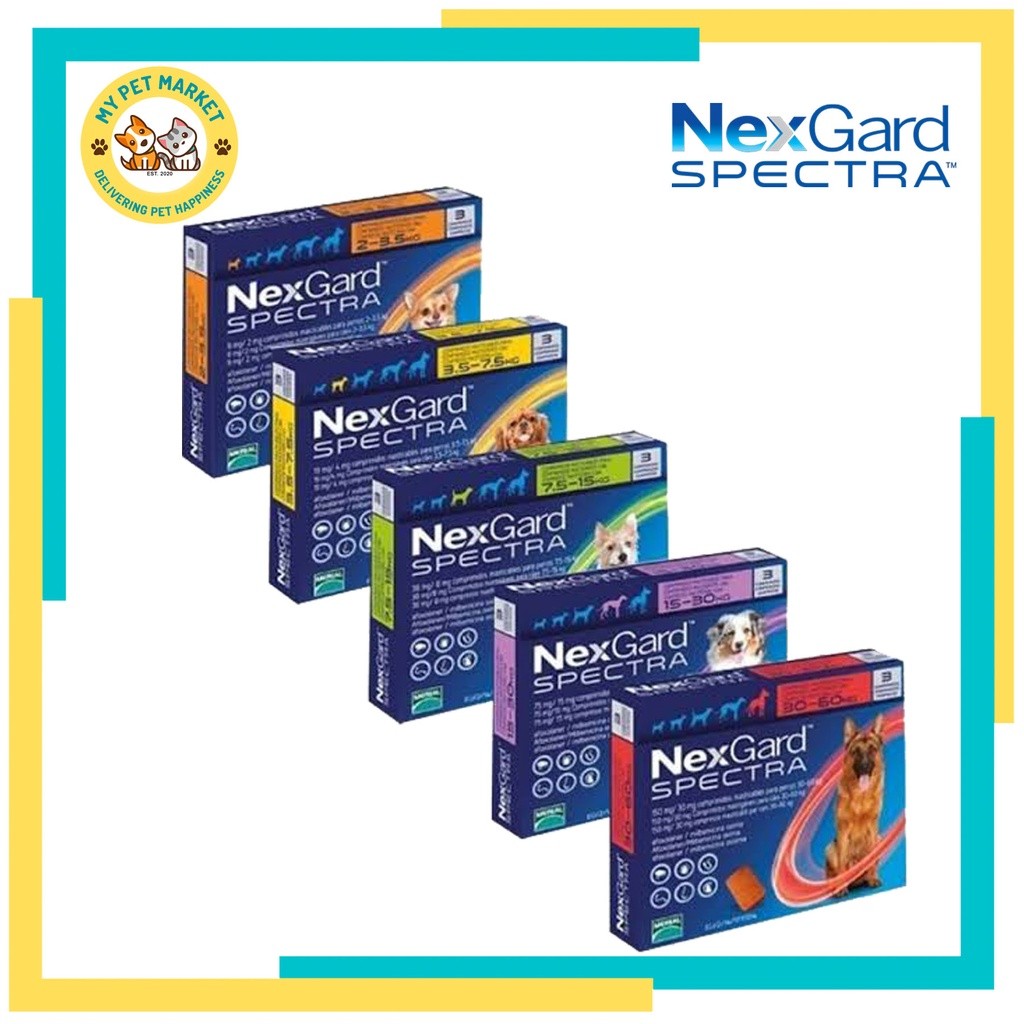 Nexgard Spectra Anti Tick & Flea for Dogs Chewable 1 Tablet (with ...