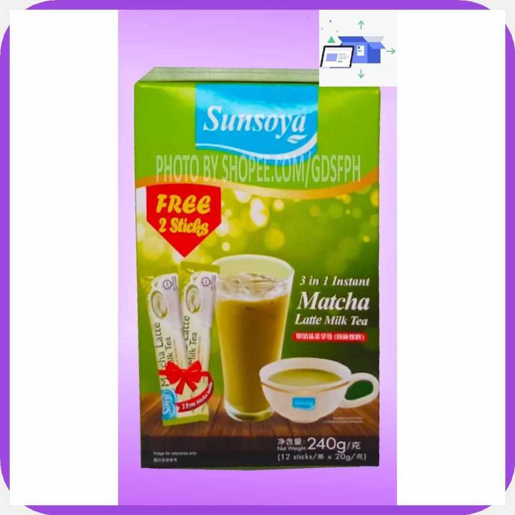 Sunsoya 3 in 1 Instant Matcha Latte Milk Tea 240g 12 x 20g from ...