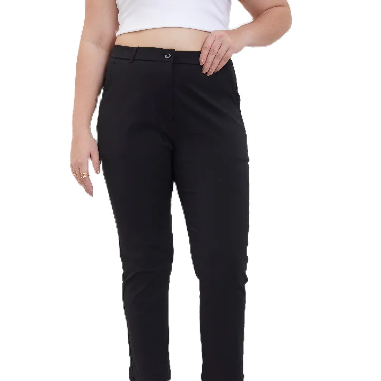 Plus Size Office Slacks Pants for Women High Waist Formal Pants ...