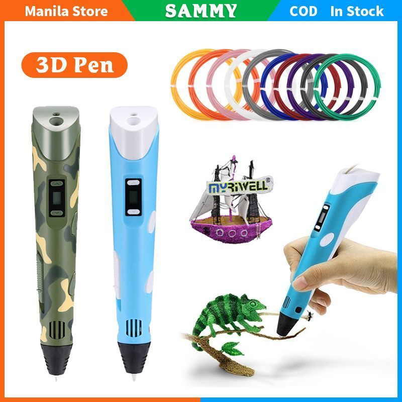 Intelligent 3D Pen 3D Drawing Printer OLED Display With 3M PLA Filament ...
