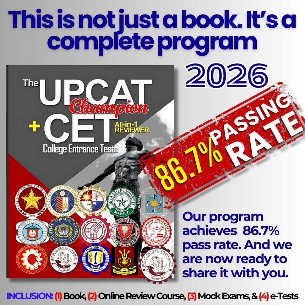 UPCAT, PUPCET, USTET, DCAT, ACET, PLMAT & CET Reviewer - Complete All ...