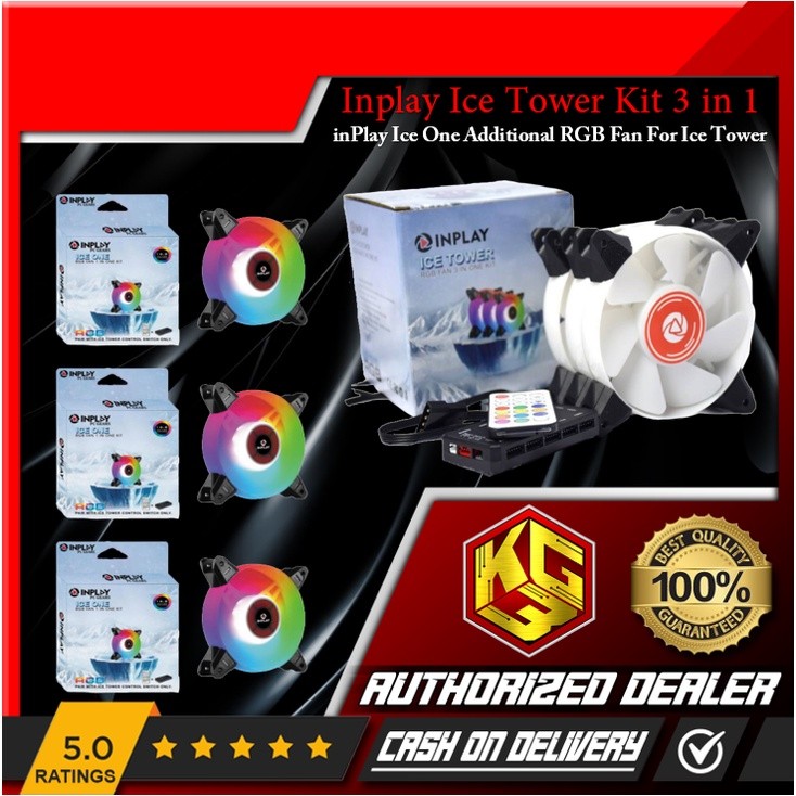 iNPLAY 3 IN 1 ICE TOWER RGB FANS SET WITH REMOTE HIGH QUALITY 3C ...
