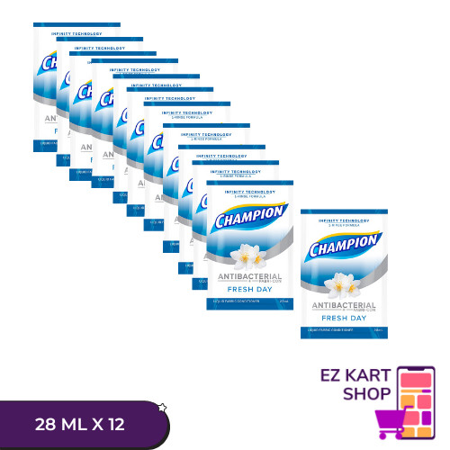 EZ KART CHAMPION FABCON INFINITY FRESH DAY (BLUE) 28 ML X 12 | Shopee ...