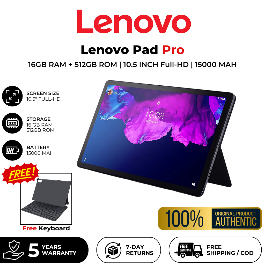 Pad Pro 4G | 10.5” Android Tablet | 16GB RAM + 512GB ROM | WiFi + LTE ...