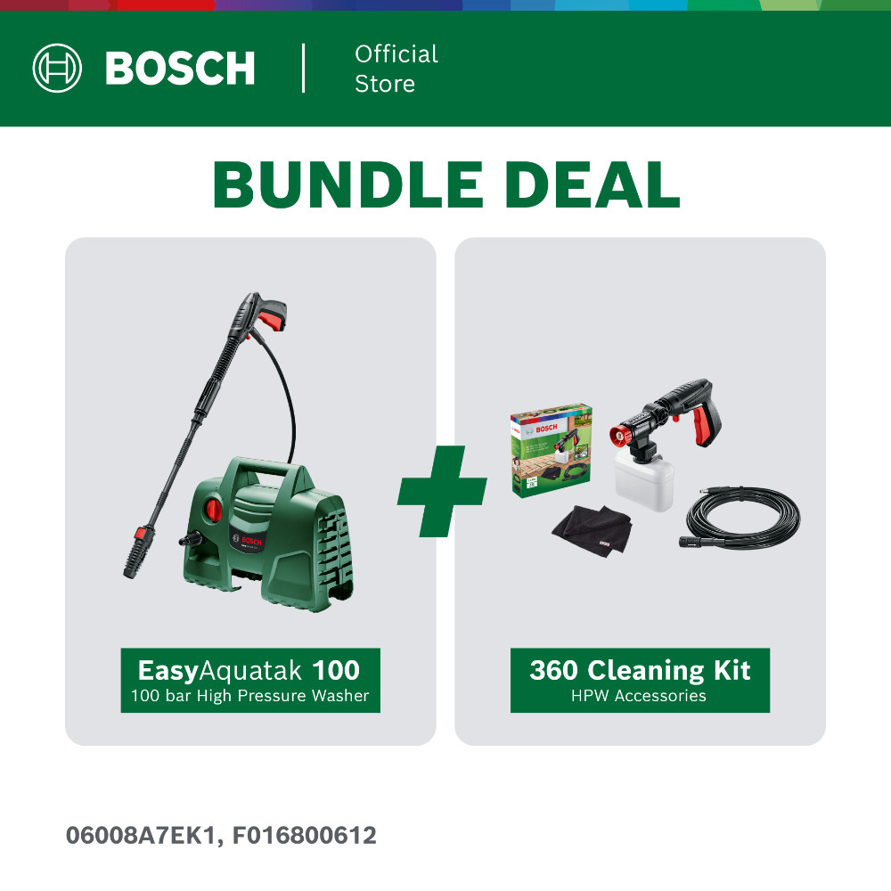 Bosch EasyAquatak 100 - Long Lance High Pressure Washer + 360 Cleaning ...