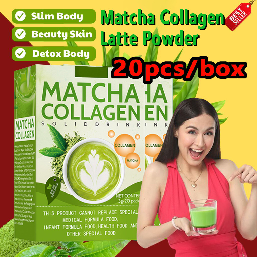 Matcha Collagen Latte Powder 100% Organic Slimming Whitening ...