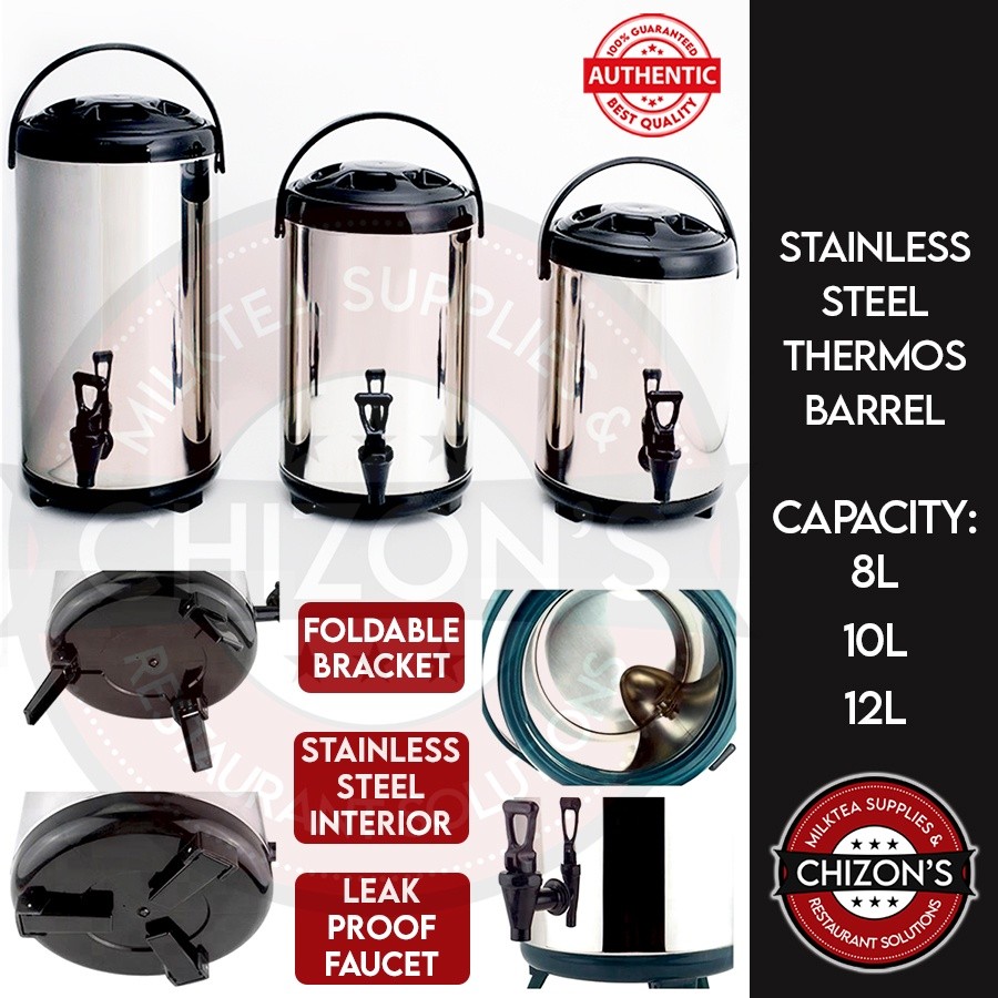 High Quality Stainless Steel Thermos Barrel Milk Tea | Shopee Philippines