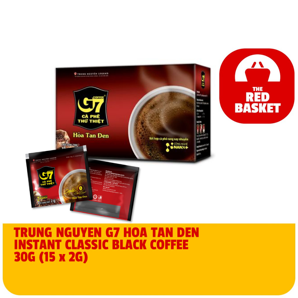 TRUNG NGUYEN G7 HOA TAN DEN INSTANT CLASSIC BLACK COFFEE 30G (15 x 2G ...