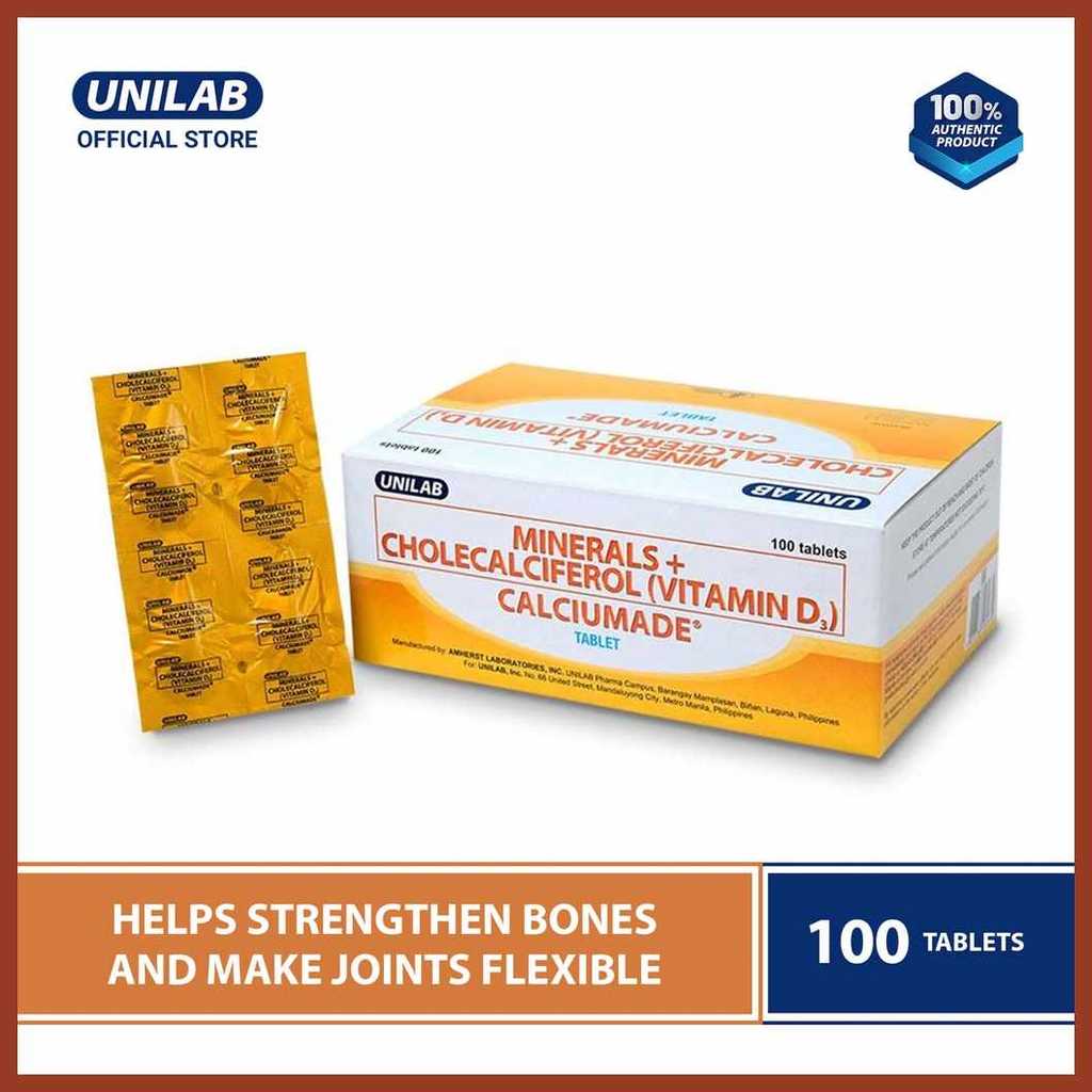 Calciumade 100 Tablets (Helps Strengthen Bones And Make Joints Flexible ...