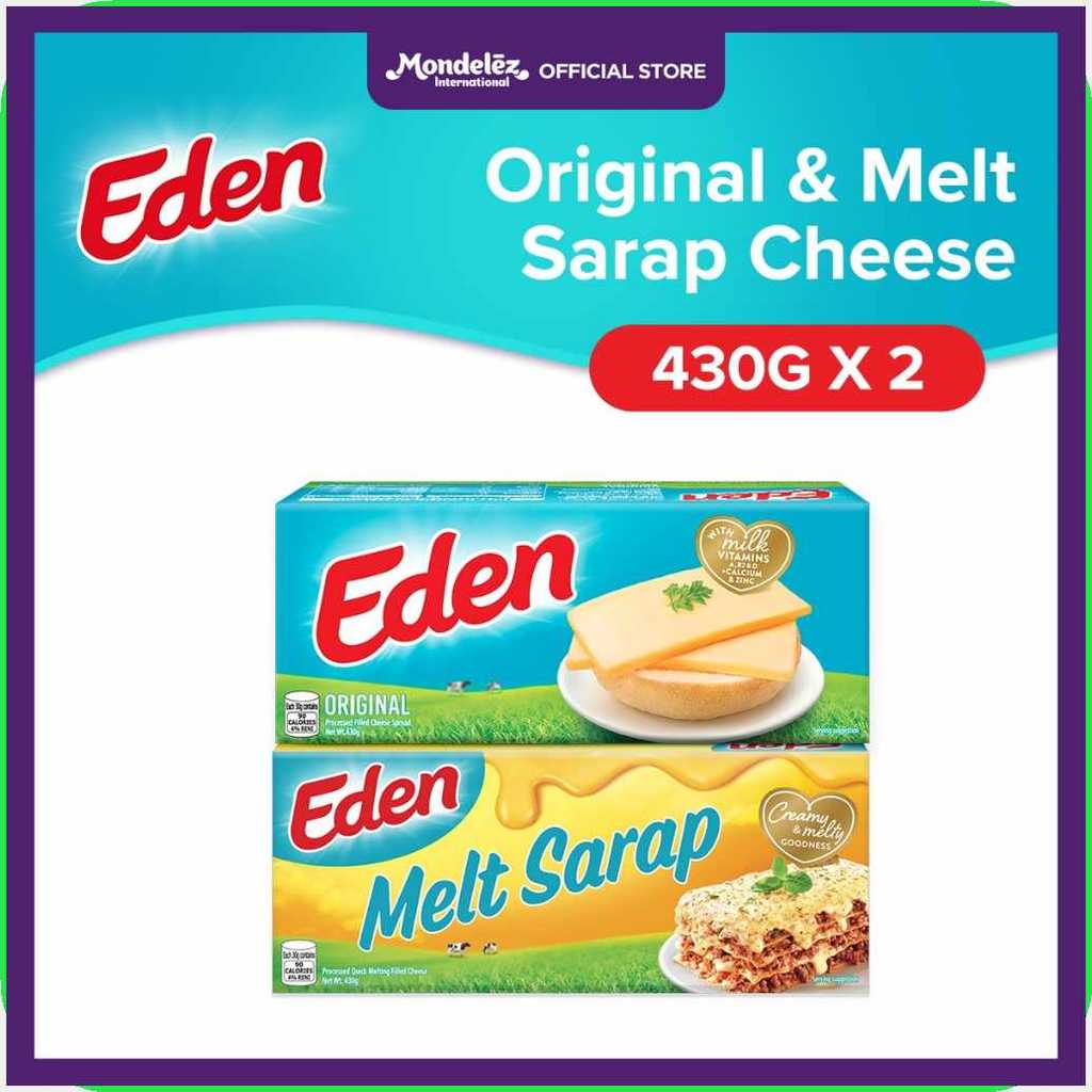 Eden Cheese Bundle - Original 430g and Melt Sarap 430g with Real Milk and Cheese | Shopee ...