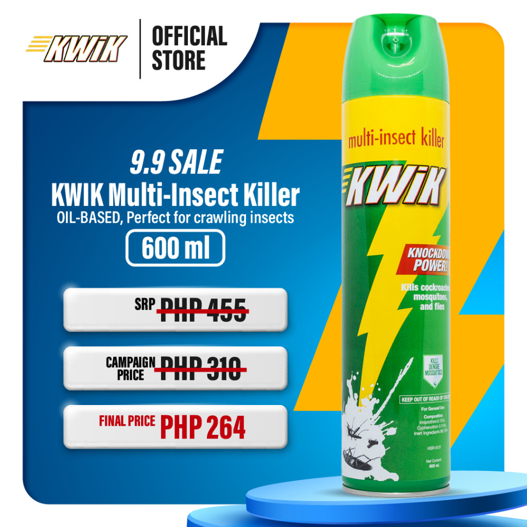 KWiK Multi-Insect Killer (Oil-Based) 600mL | Shopee Philippines