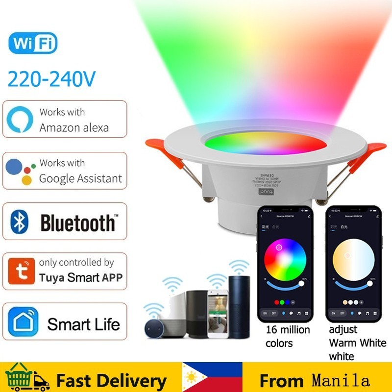 Tuya Smart Ceiling Light RGBCW WiFi LED Pin light 10W 220V Dimmable ...