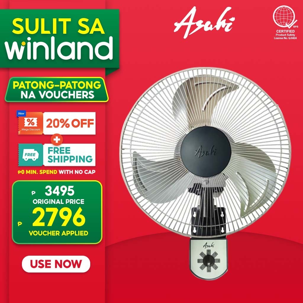 Asahi by Winland Industrial Electric Fan | 18inches(460 mm) Wall Fan WF ...