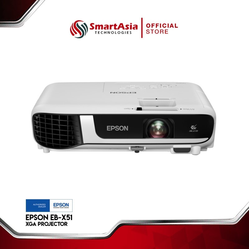 Epson EB-X51 XGA Projector (3,800 Lumens, 3 LCD XGA, 1024x768, HDMI, Wi ...