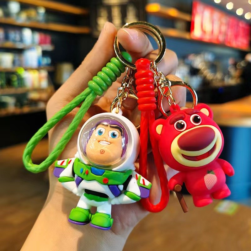 New Cartoon Toy Story Doll Braided Rope Keychain Buzz Lightyear ...