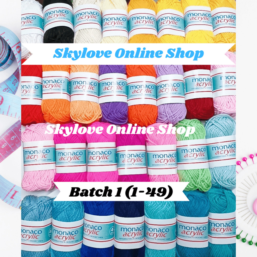 (BATCH 1) Sold per piece Monaco Acrylic Yarn | Monaco Acrylic ...