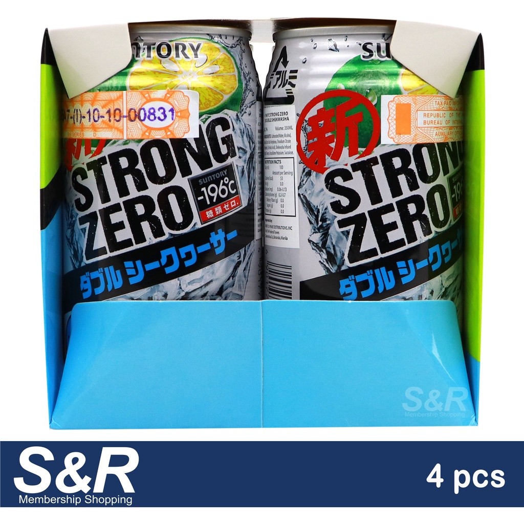 Suntory Strong Zero Double Lemon Chu-Hi (350mL x 4pcs) | Shopee Philippines