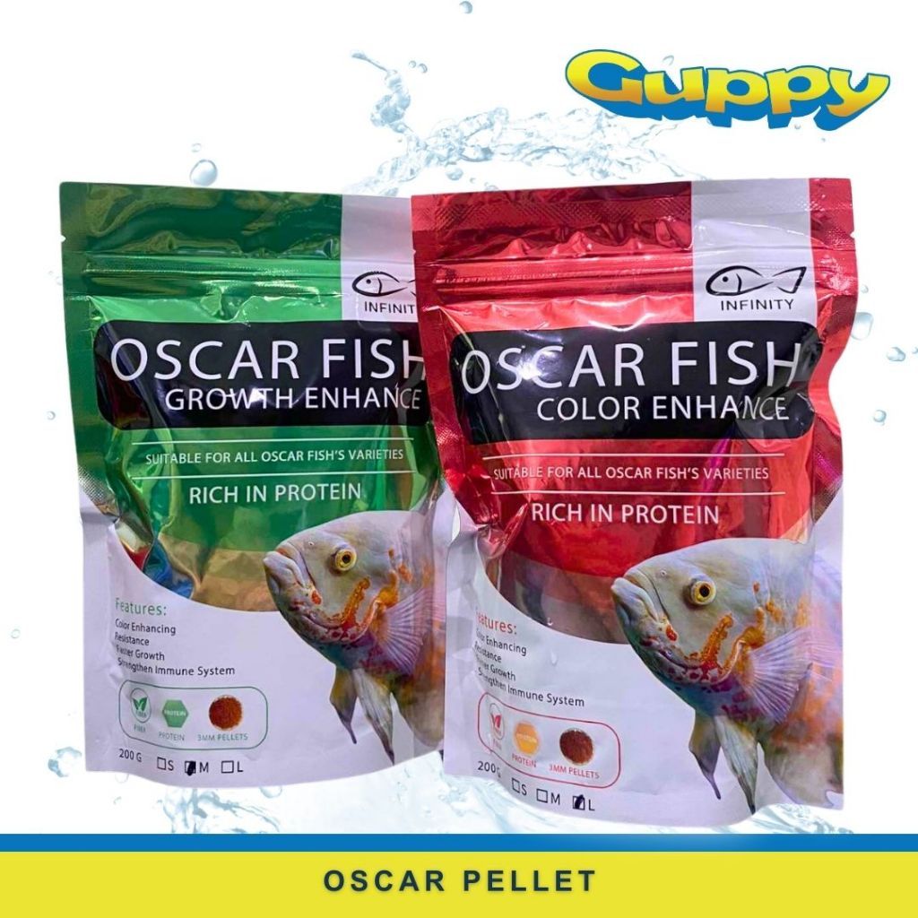 Oscar Fish Pellet - Color Enhancer and Growth Enhancer 160G | Shopee ...
