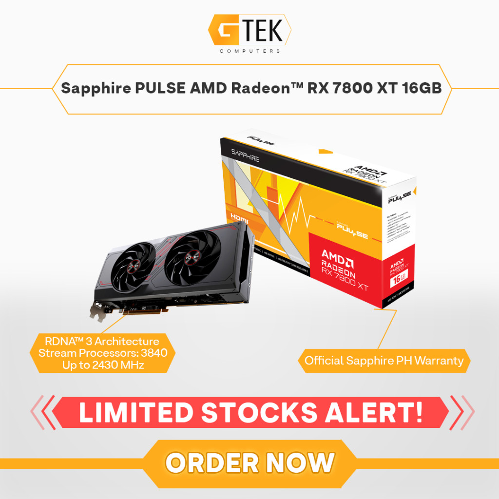 Sapphire PULSE AMD Radeon RX 7800 XT 16GB GDDR6 | Shopee Philippines