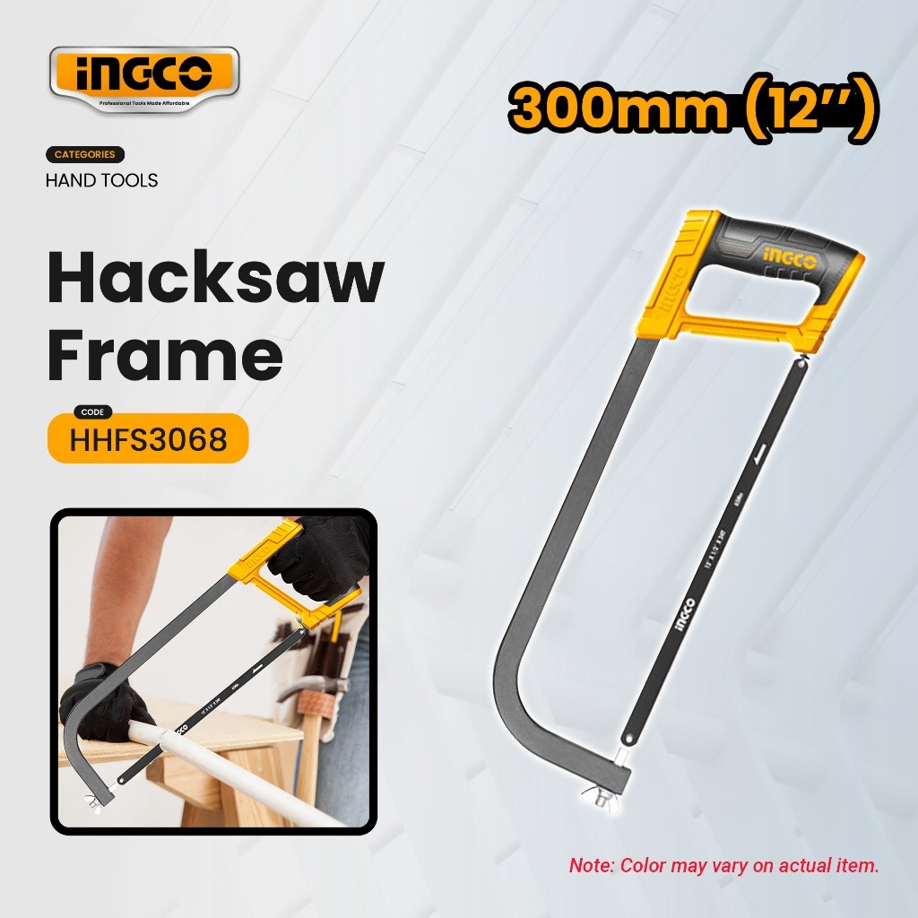 Ingco Adjustable Hacksaw Hack Saw Frame Wood Cutting Sawing Tool With ...