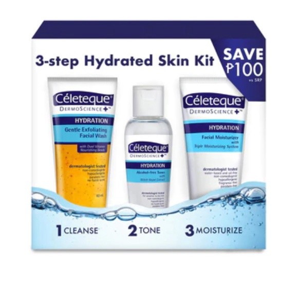 Celeteque DermoScience 3 Step Skin Care Bundle Hydration Kit | Shopee ...