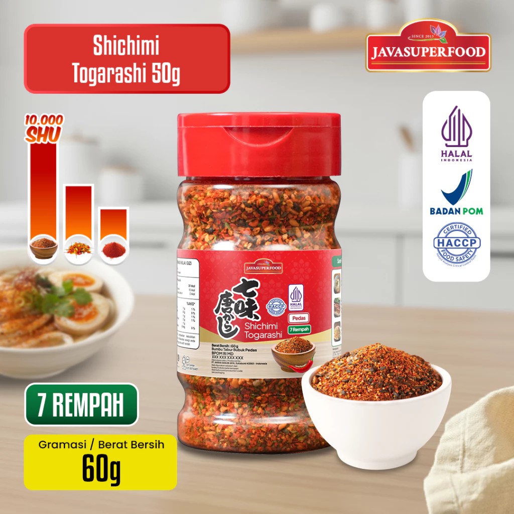 (HALAL) SHICHIMI TOGARASHI JAVA SUPER FOOD 60GR JAPANESE CHILI POWDER ...