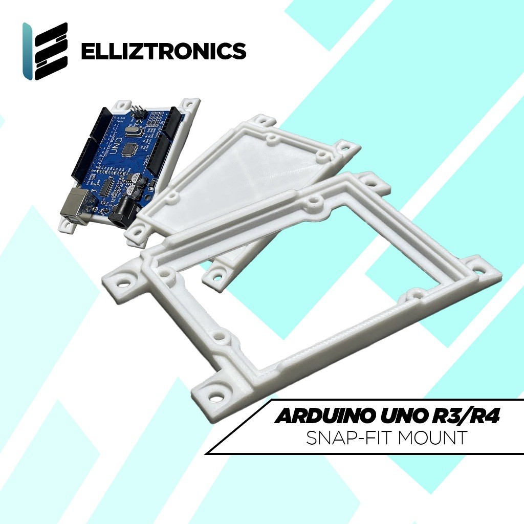 Elliztronics Arduino Uno R3 | R4 Case Snap-Fit Mount / Holder [3D ...