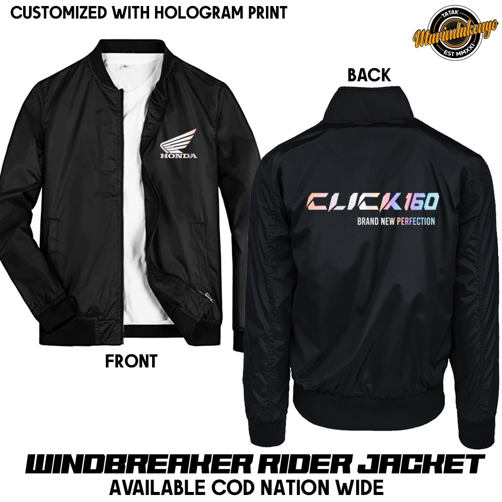 Honda Click 160 Customized Riders Bomber Jacket Windbreaker Semi ...