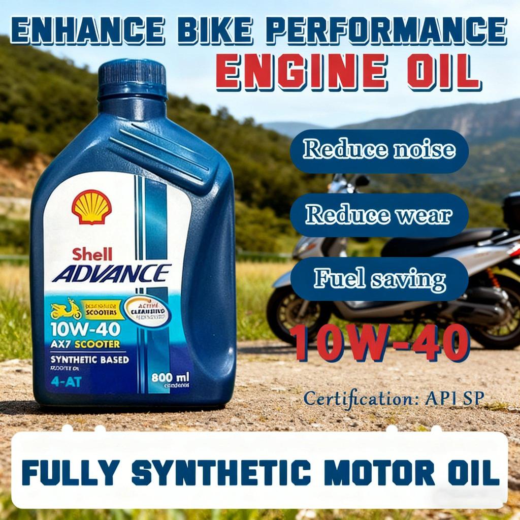 SHELL ADVANCE AX7 BLUE 10W-40 4T MINERAL OIL SYNTHETIC BASED Reliable ...
