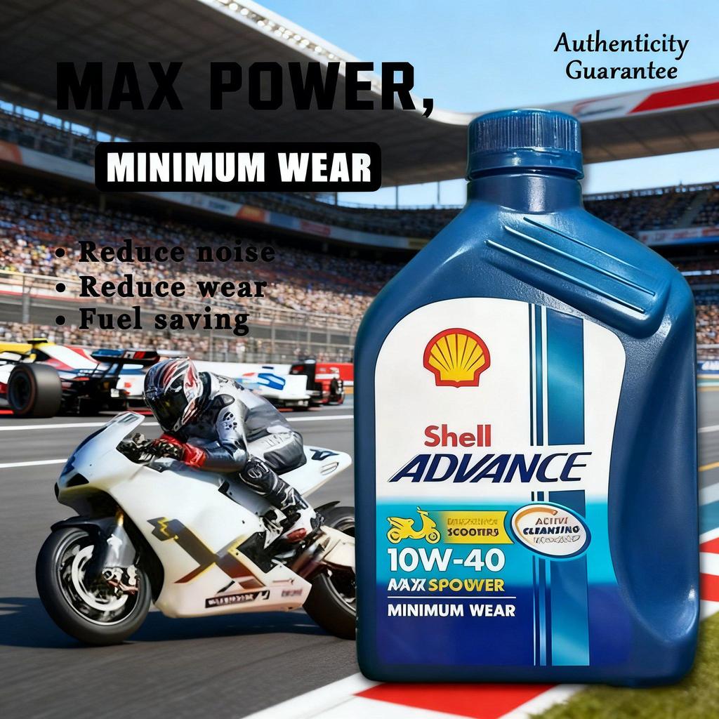 SHELL ADVANCE AX7 BLUE 10W-40 4T MINERAL OIL SYNTHETIC BASED Easy ...