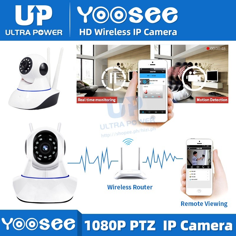 YOOSEE HD 1080P PTZ Wireless IP Camera Night Vision Two-way Audio ...