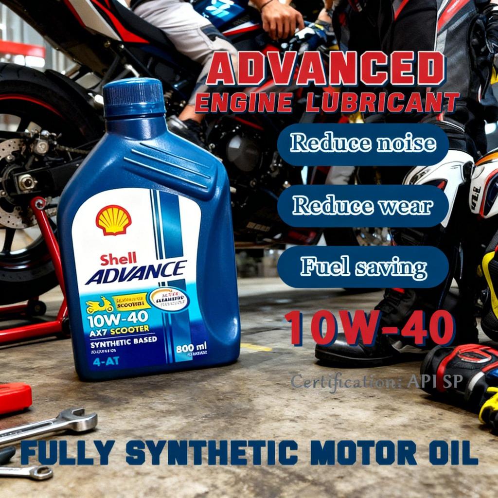 SHELL ADVANCE AX7 BLUE 10W-40 4T MINERAL OIL SYNTHETIC BASED Premium ...