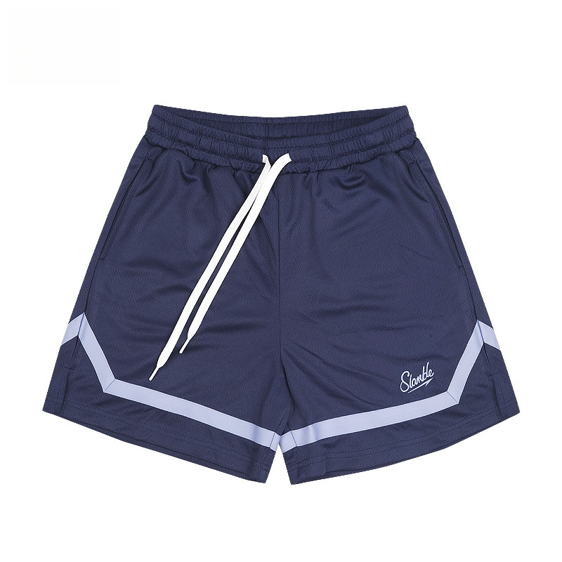 SLAMBLE Men's American Basketball Sports Shorts Contrast Color Webbing ...