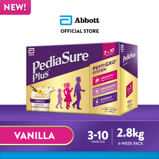 Pediasure Plus 3+ Vanilla 2.8kg for Kids Above 3 Years Old Powdered ...