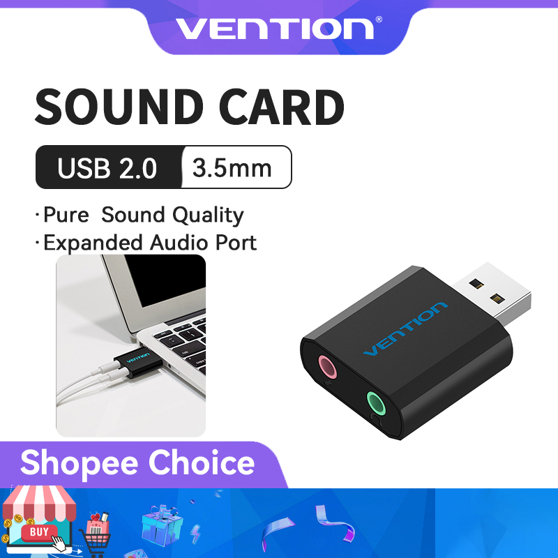 External Usb 3.5Mm Aux Mic Adapter Stereo Audio Sound Card | Shopee ...