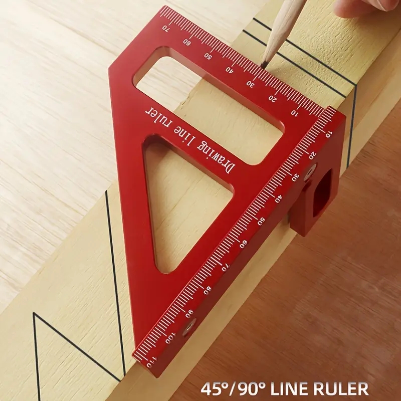 Aluminum Alloy Triangle Ruler with 45°/90° Angles, Multi-Angle ...
