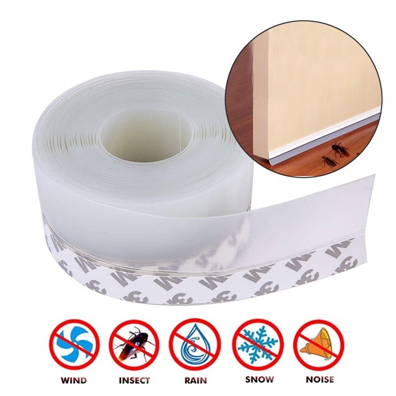 Thebest 5M Door Bottom Seal Strip Window Rubber Seal Windproof Adhesive ...