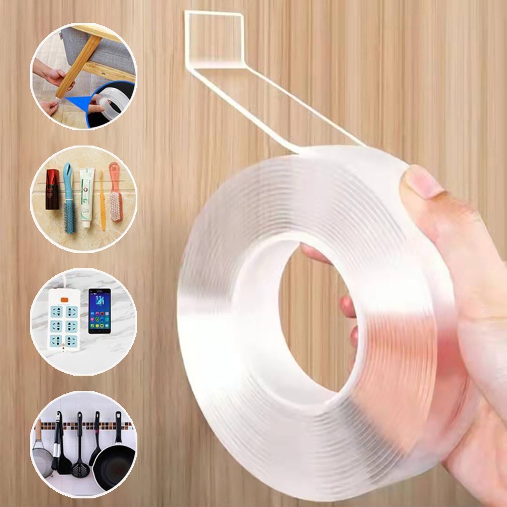 Double-Sided Extra Strong Transparent NanoGel Silicone Magic Adhesive ...