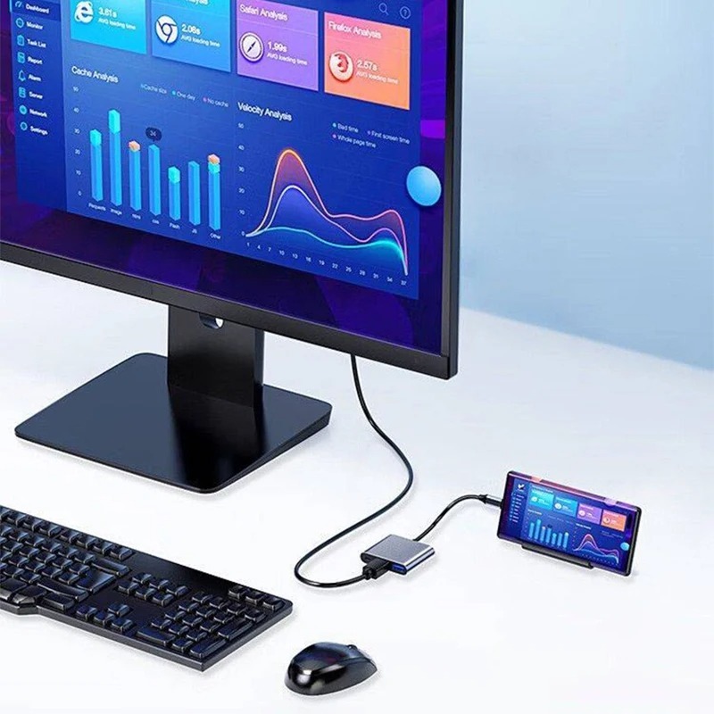 USB Port HUB 4K HDMI Adapter 3 IN 1 USB 3.0 PD Fast Charging Splitter ...