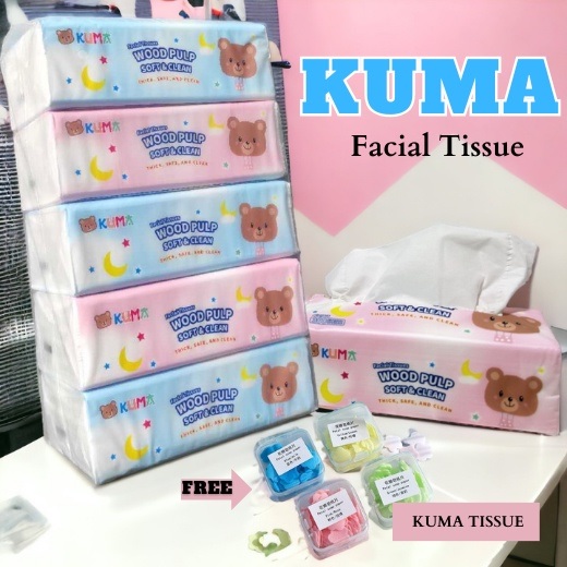 New KUMA 5PCS/Pack 100% Native Wood Pulp Facial Tissue | Shopee Philippines