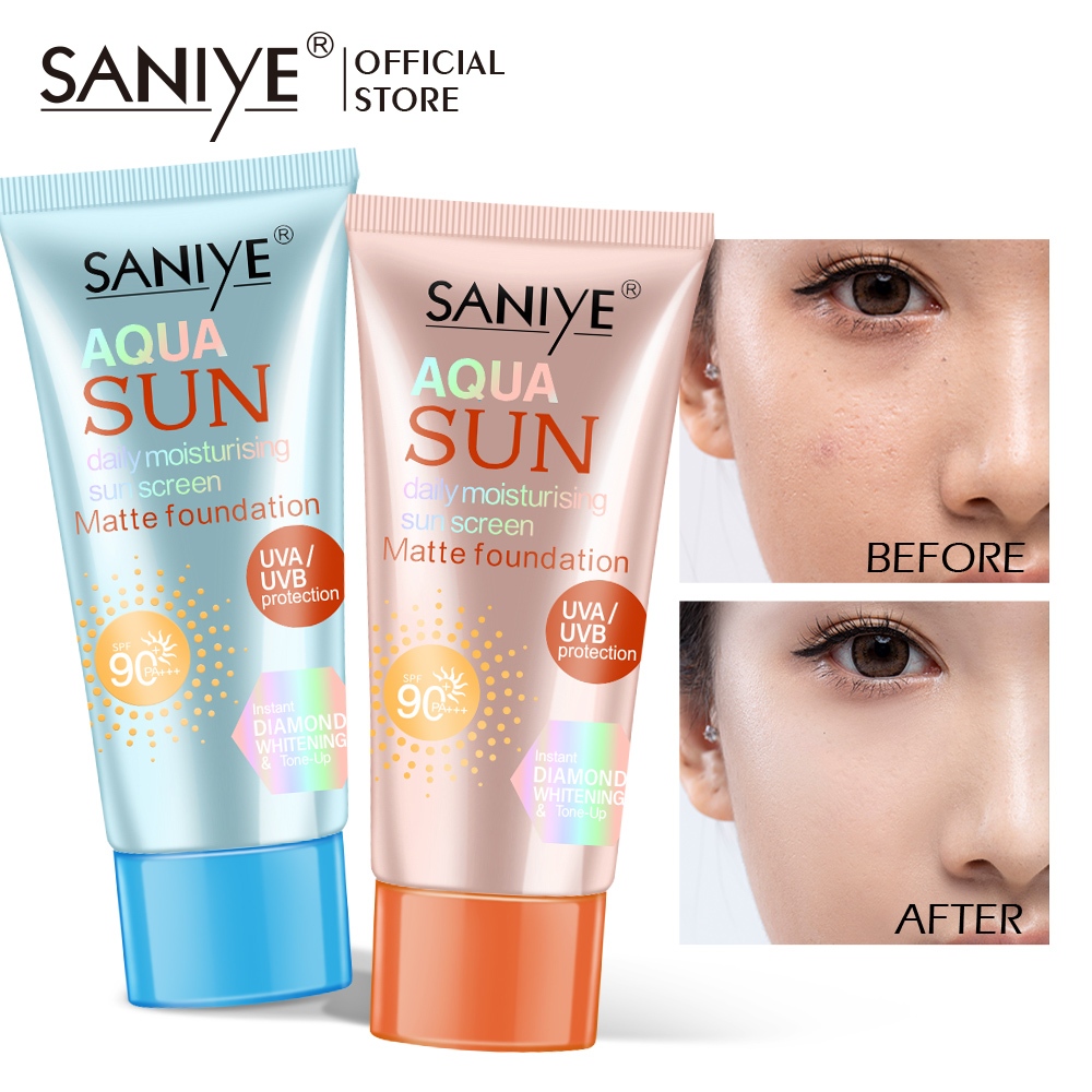 SANIYE Sunscreen SPF90+ PA+++ Sunblock Face Cream Travel Set Whitening&High Sun Protection R1190 ...